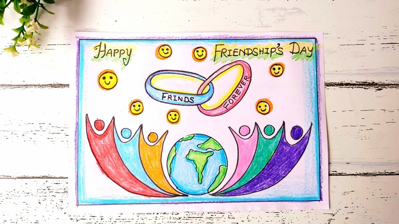 Easy Friendships Day Drawing #friendship #friends #friendsforever Best ...