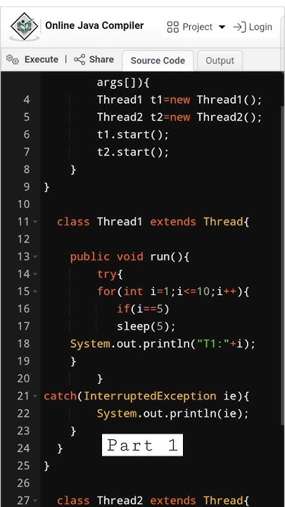 Java Multithread Program Java Program Code Engineering Java Programming