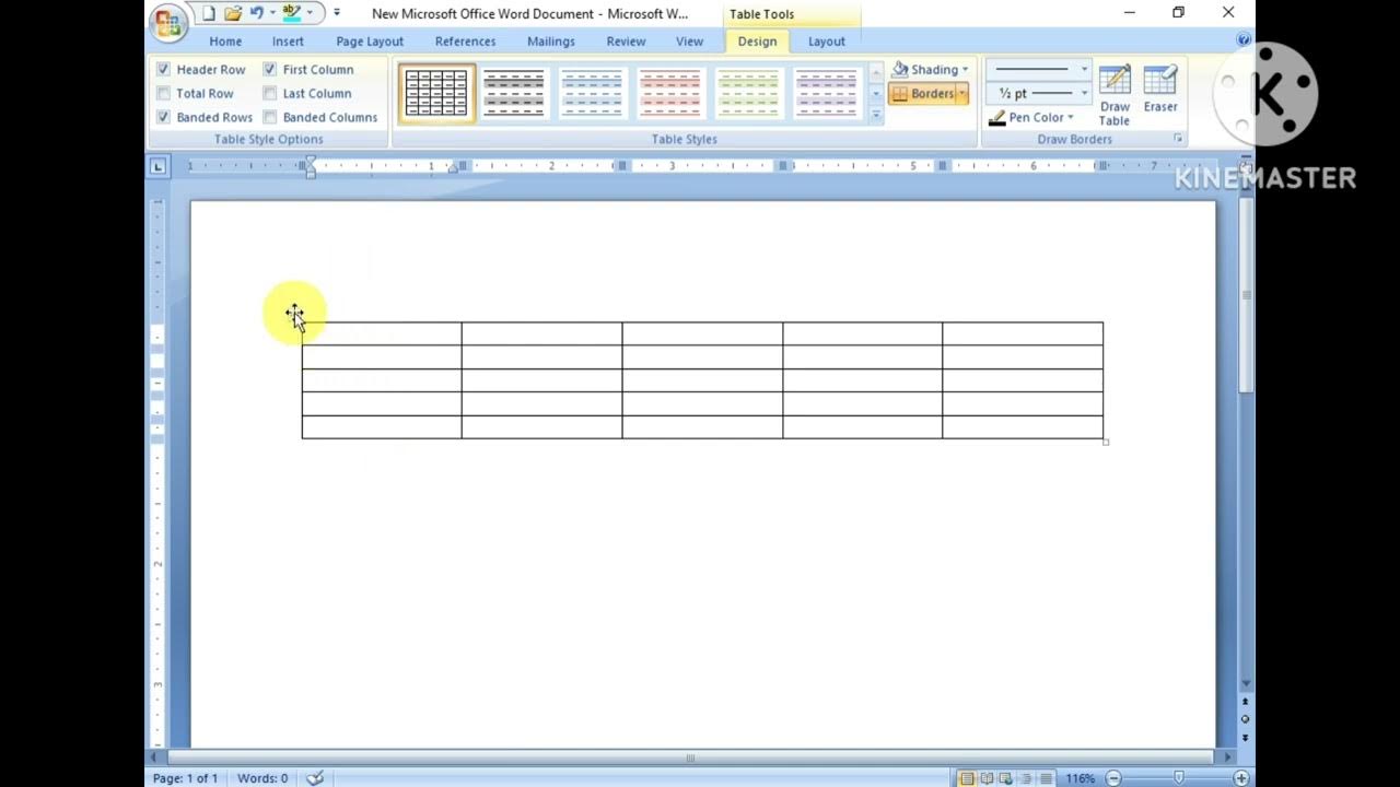 Insert Table In MS Word | Easy steps - YouTube