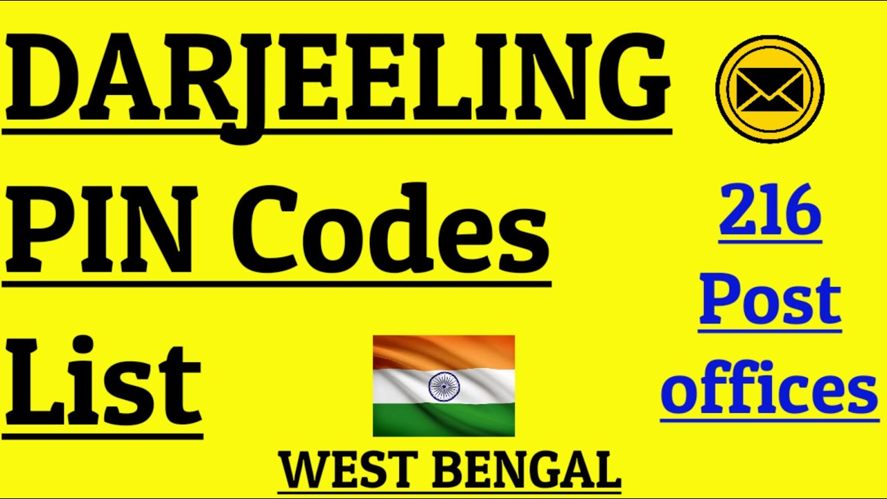 DARJEELING PIN Code s List || WEST BENGAL || 216 Post Offices - YouTube