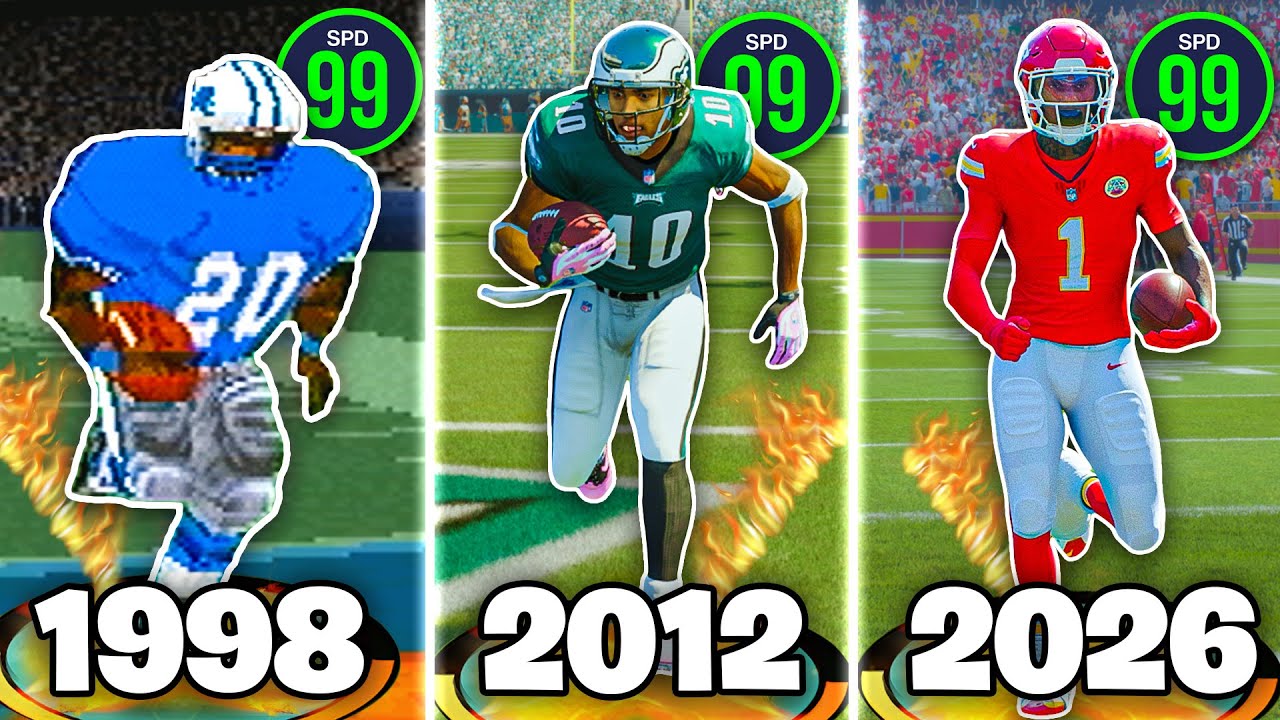 Scoring A Touchdown With The FASTEST Player In EVERY Madden! - YouTube