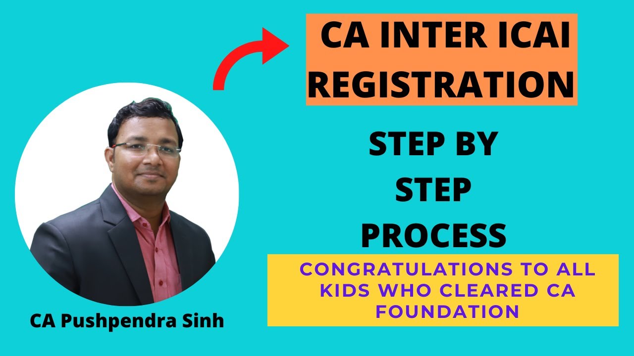 ICAI Registration after Passing CA Foundation to CA Inter online Step ...