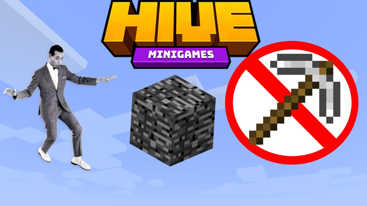 No Pickaxe Challenge In Minecraft The Hive - YouTube