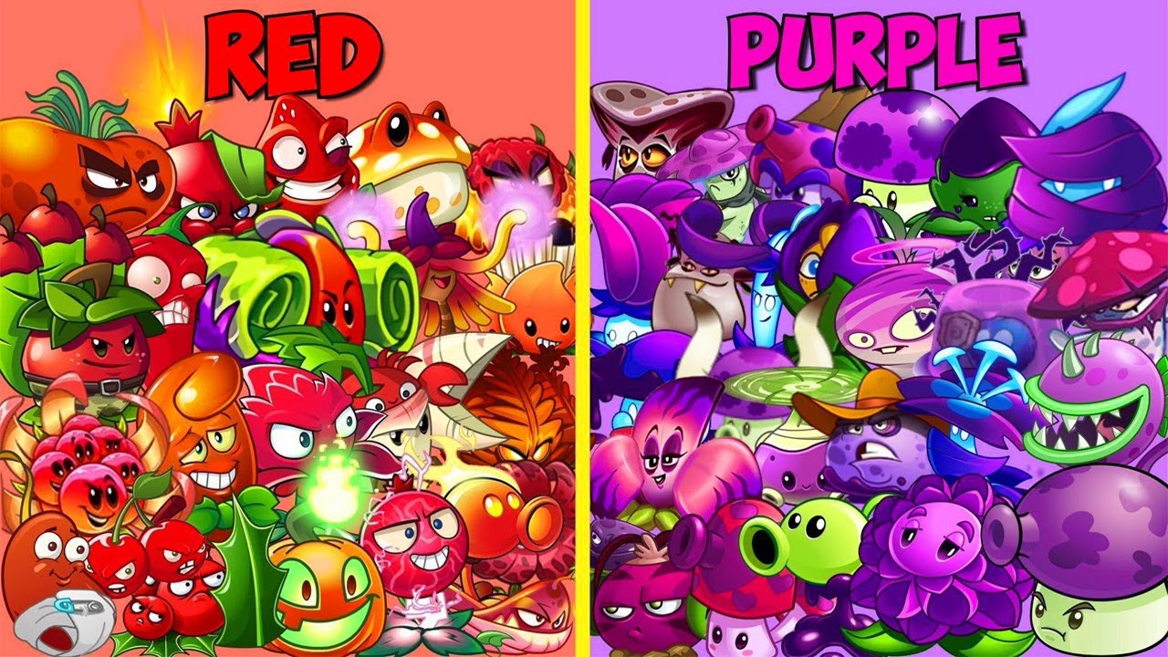 Team RED Vs PURPLE - Who Will Win? - PvZ 2 Team Plant Vs Team Plant ...