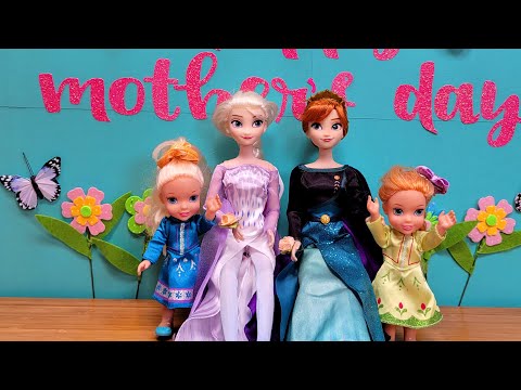 Mother's day 2022 ! Elsa & Anna toddlers - surprise thank you lunch - Barbie