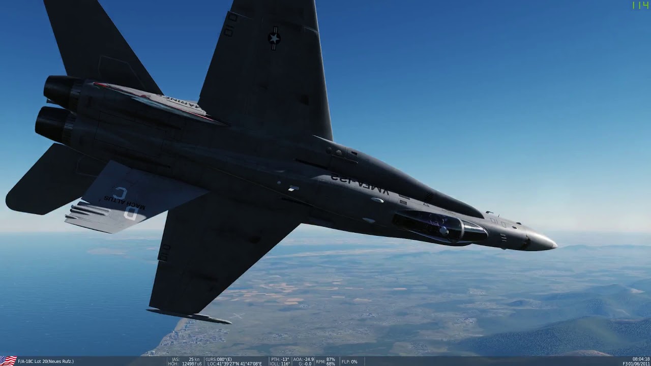 DCS World F18 Hornet --hammerhead turn-- - YouTube