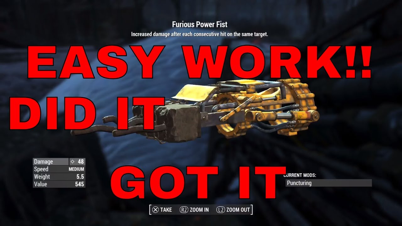 How to get the Furious Power Fist - Fallout 4 - YouTube