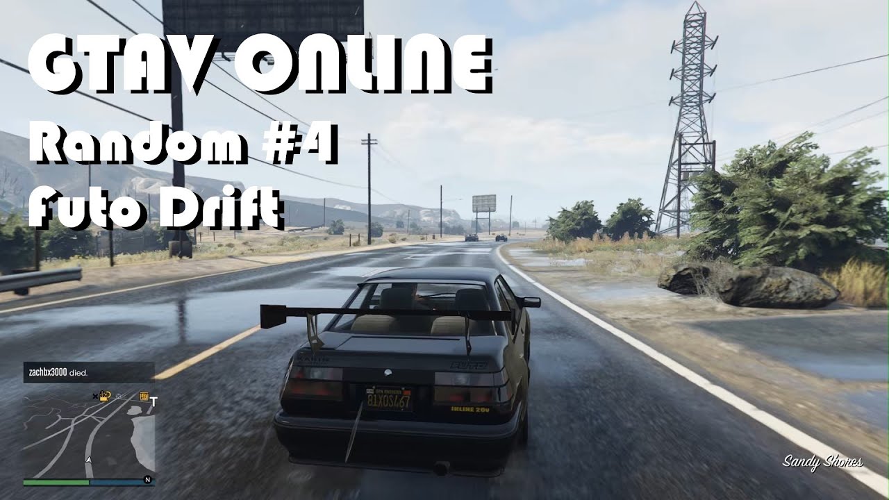 GTAV Random Video #4 Drifting around Sandy Shores in a Futo Drift - YouTube