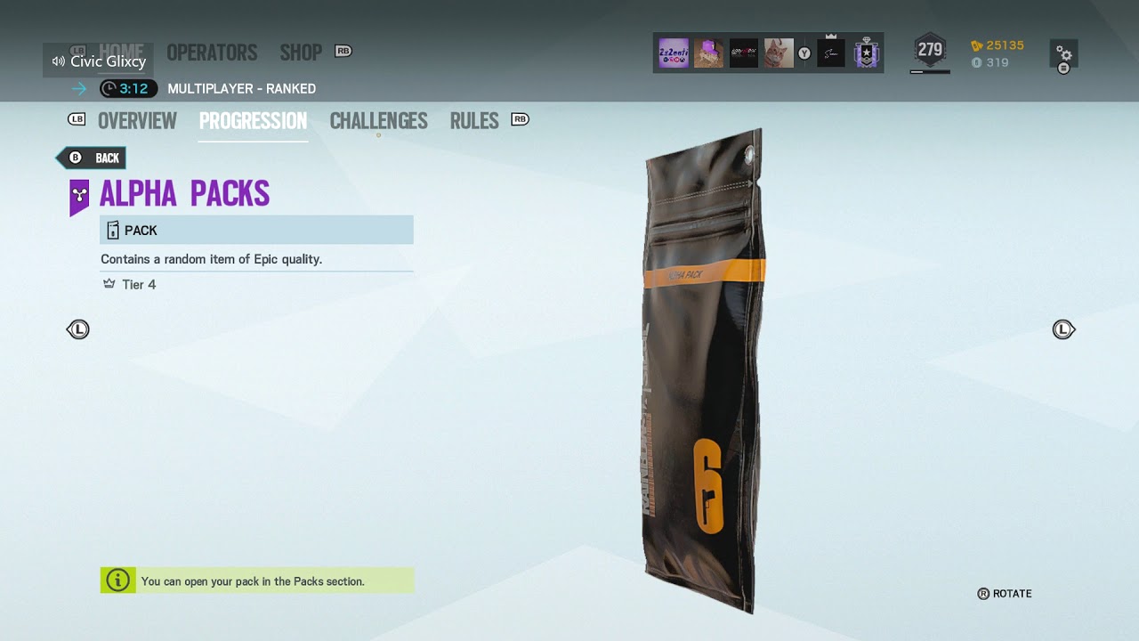 Purple Alpha Pack Rainbow Six Siege Battle Pass Tier 4 - YouTube