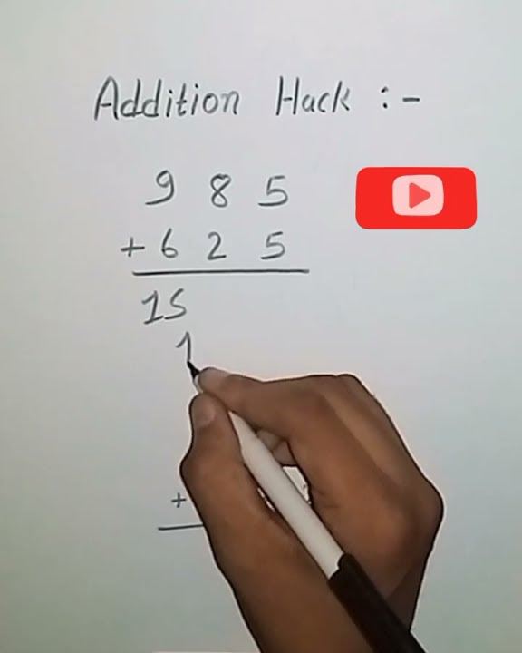 Addition Hack | Maths trick #trendinghacks#shorts - YouTube