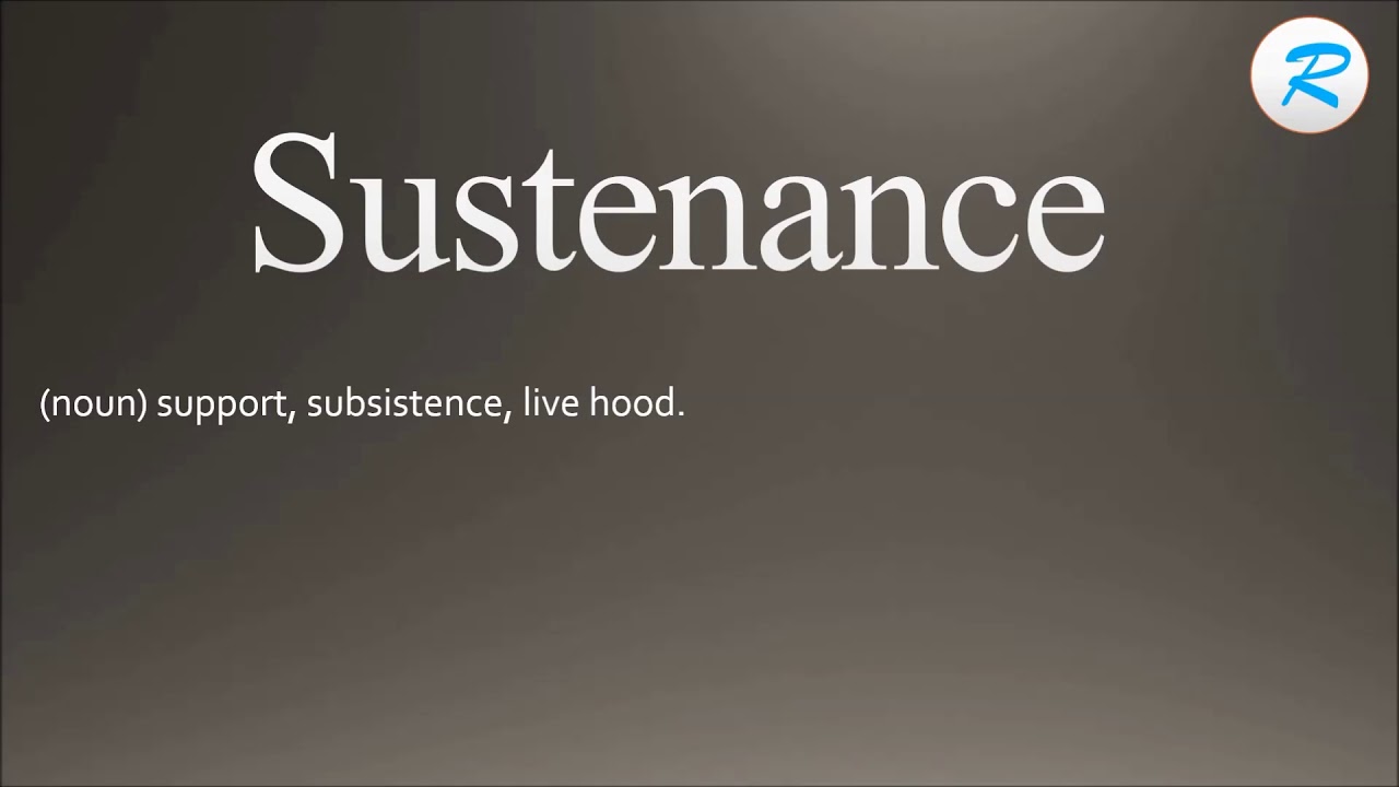 How to pronounce Sustenance - YouTube
