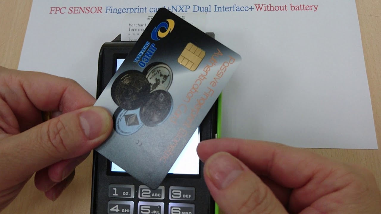 FPC SENSOR Fingerprint card+NXP Dual interface +Without Battery - YouTube