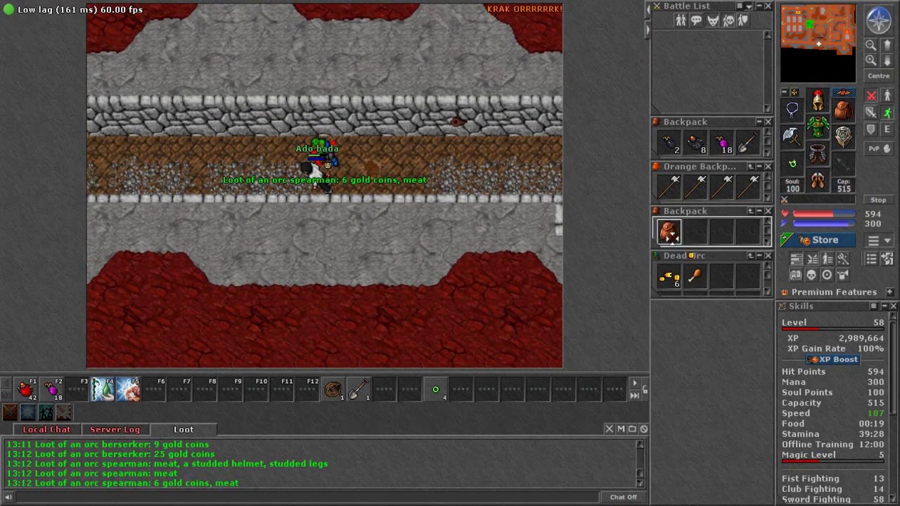 Tibia | De paseo por Orc Fortress - YouTube