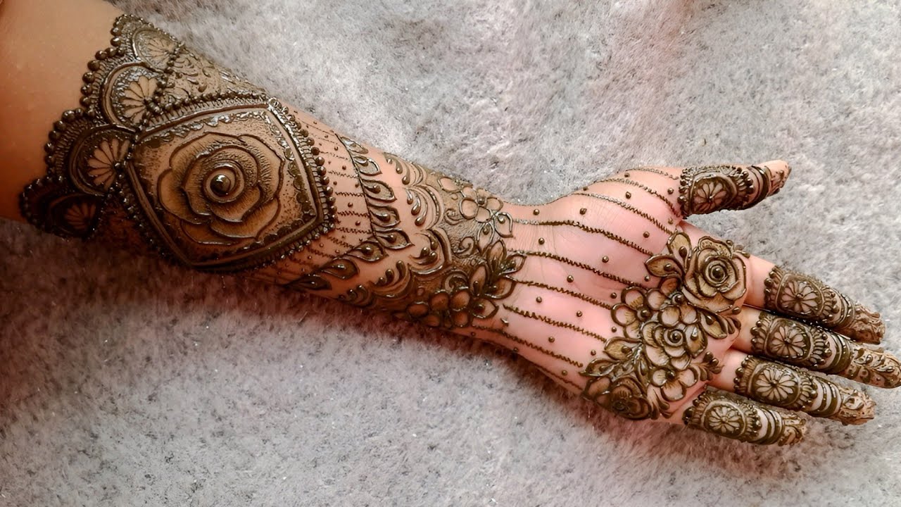 Rose flower mehndi designs full hand|bridal mehndi design|rose mehndi ...