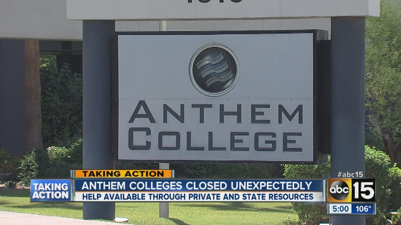 Anthem Colleges closed unexpectedly - YouTube