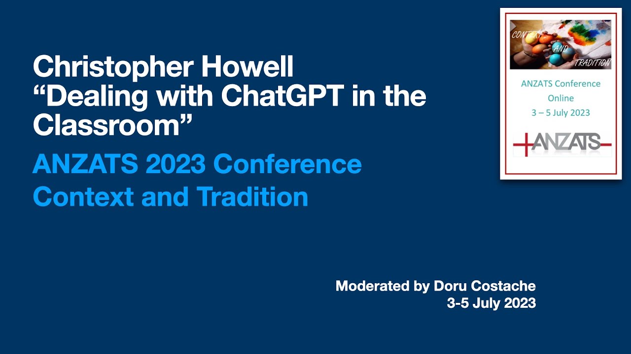 Christopher Howell: "Dealing with ChatGPT in the Classroom" - YouTube