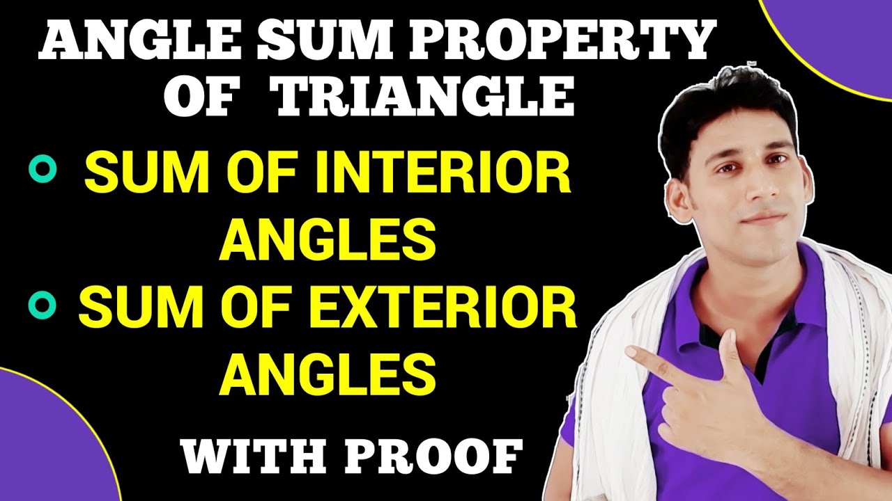 Angle sum property of triangles | sum of interior angles of triangle ...