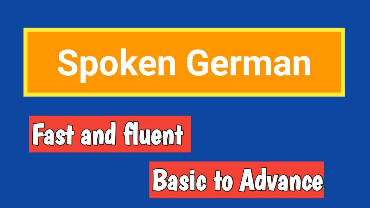 SPOKEN GERMAN PRACTICE | Basic to Advance |SPEAKING IS EASY | - YouTube