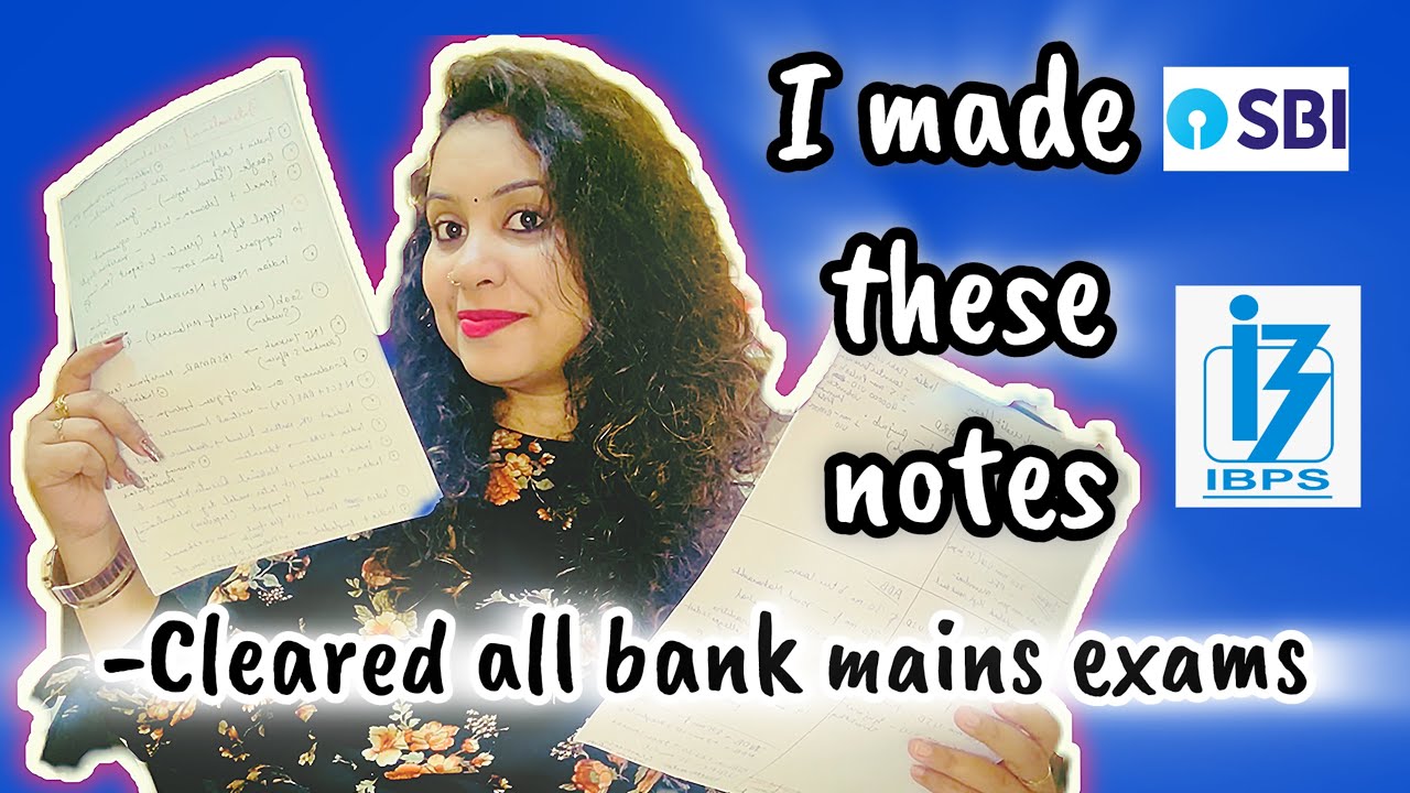 SBI CLERK MAINS short notes || cleared every mains in first attempt ...