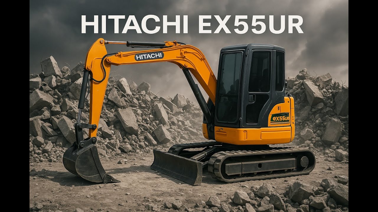 Hitachi EX55UR ญี่ปุ่นแท้ ปั๊มนิ้ว ตู้เก๋ง บูมสไลด์ ท้ายสั้น สภาพสวย ...