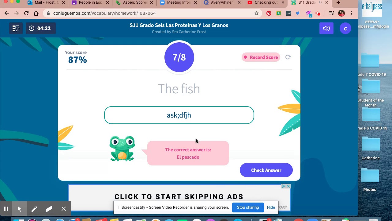 How to do AND check conjuguemos homework - YouTube