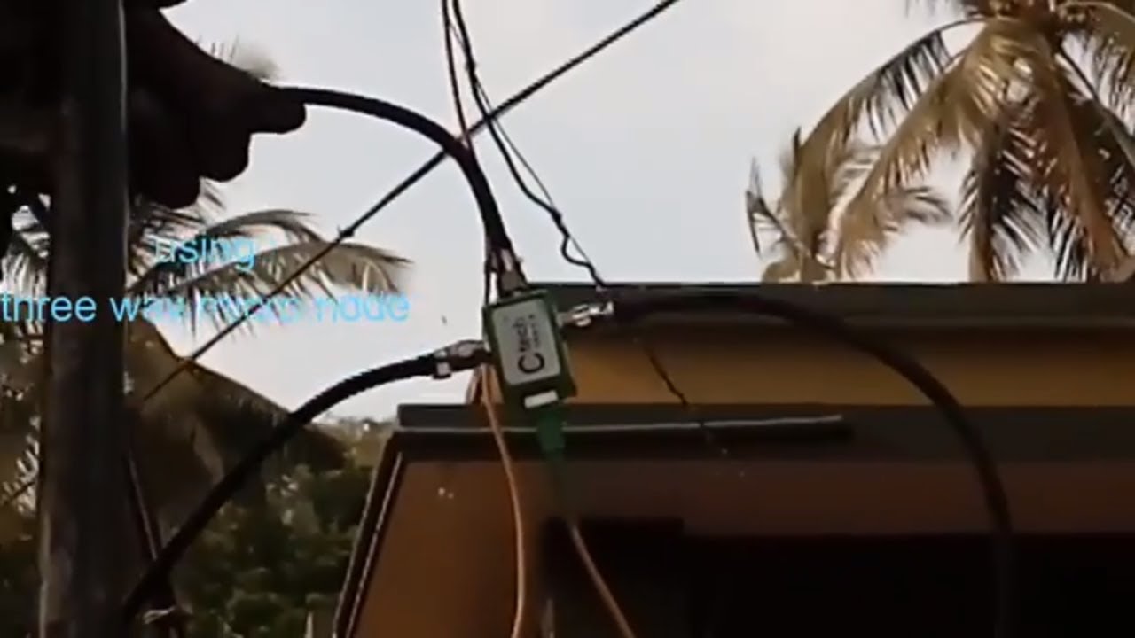three way connection cable tv using optical signal - YouTube