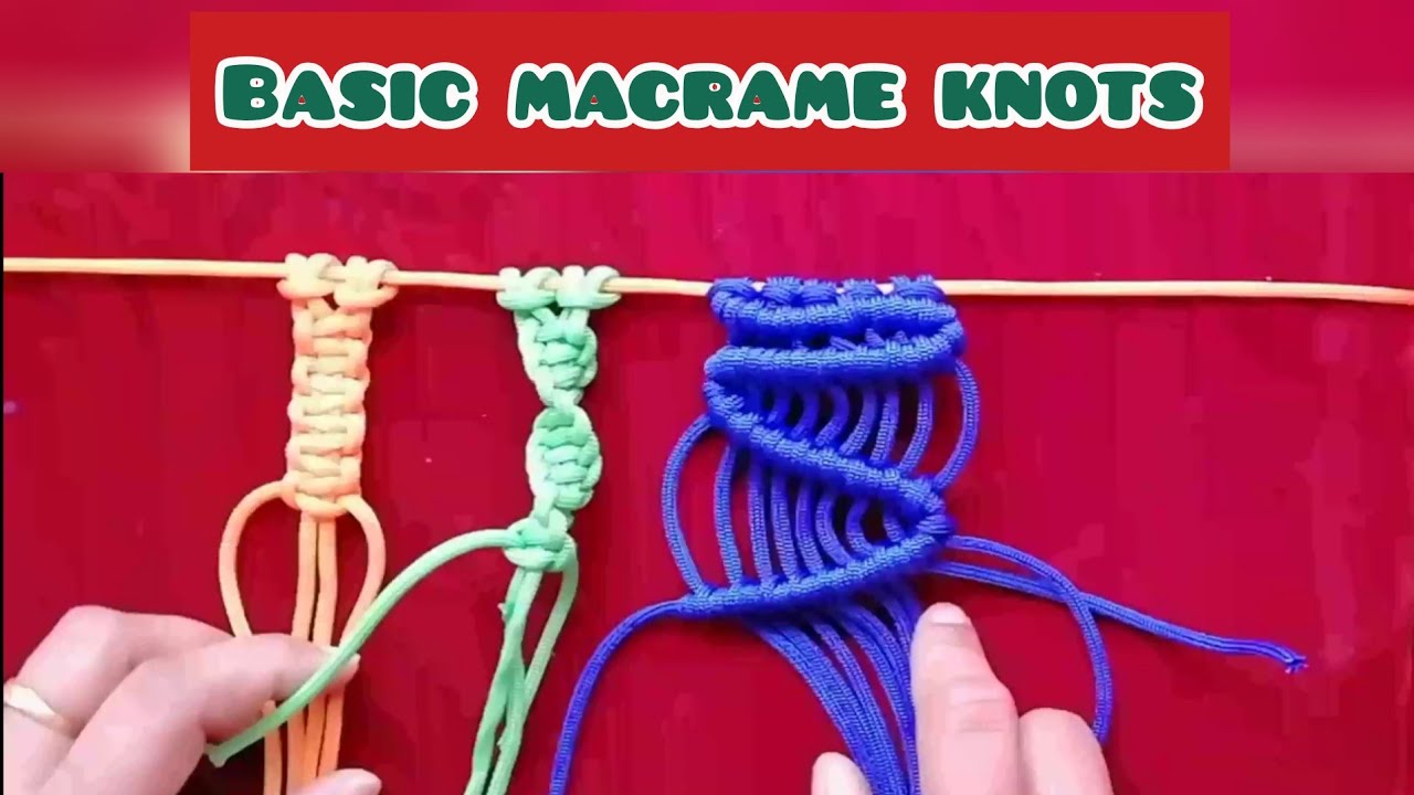 Basic macrame knots for beginners/ Basic Macrame knots tutorial - YouTube