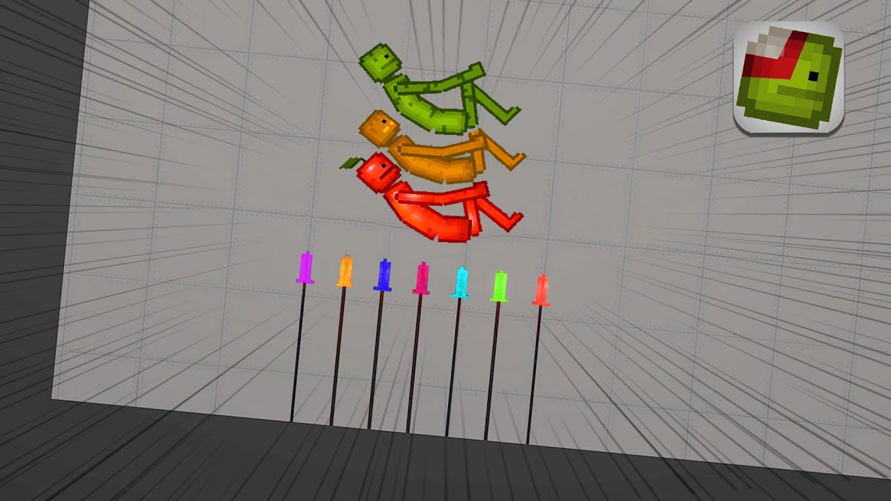 Melons Falls on Fire Spears Colorful - Melon Playground (Дыни падают на огненные копья красочные ...