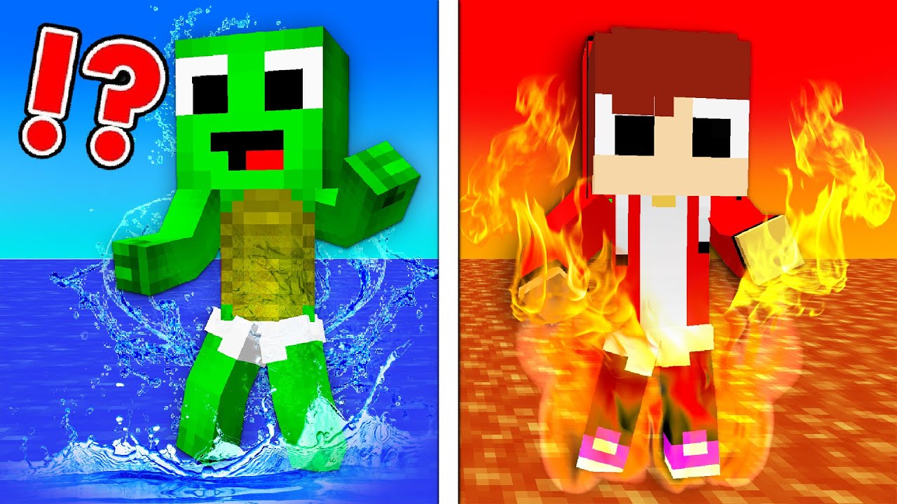 LAVA JJ vs WATER Mikey Survival Battle Challenge in Minecraft - Maizen - YouTube