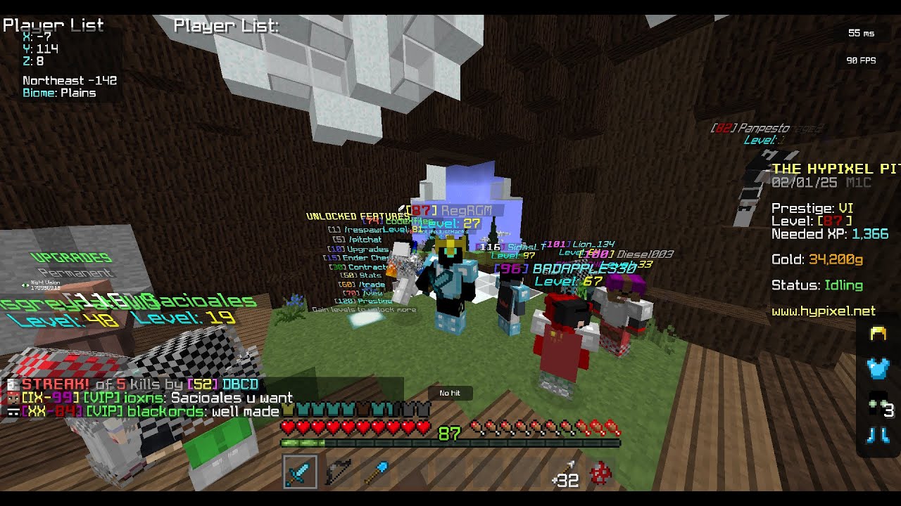 KungFu hunting montage (Nerf this perk) - Hypixel Pit - YouTube