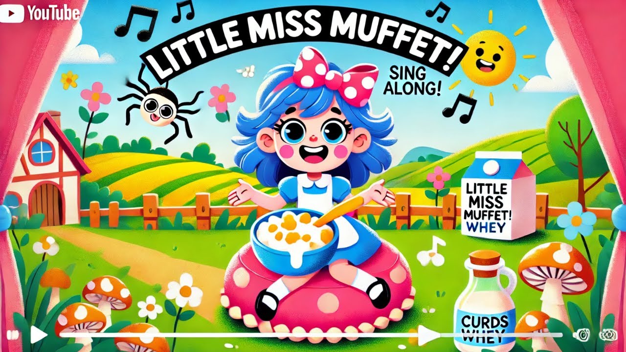 Little Miss Muffet | Fun Nursery Rhyme for Kids | Sing Along & Learn # ...