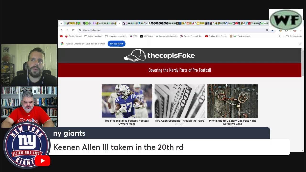 Fantasy Football Mock Draft: WalterFootball After Dark, Aug. 8 - YouTube