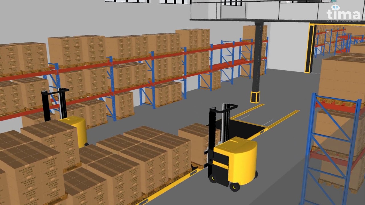 Robots TIMA logistic for warehouse - YouTube