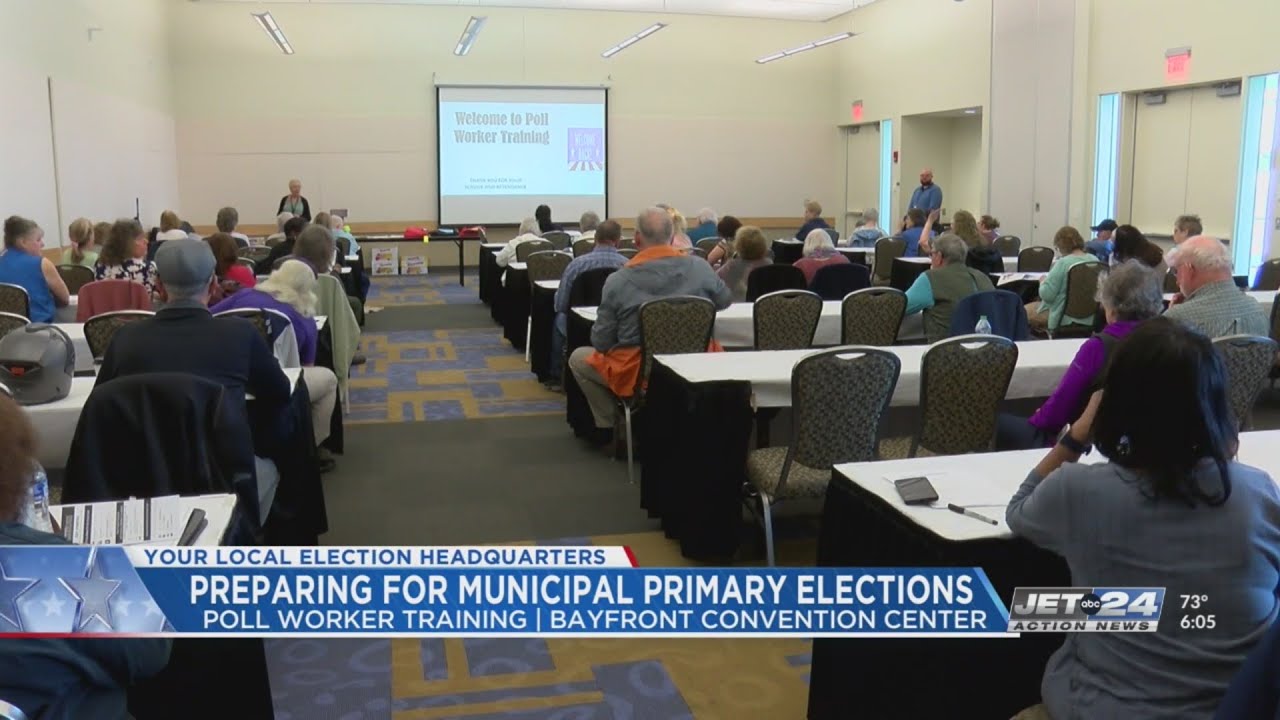 Poll worker training underway for May 16 primary election - YouTube