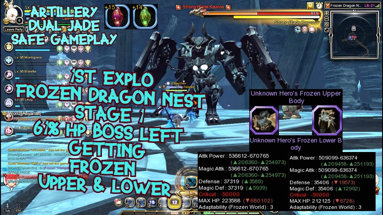 Dragon Nest SEA - Frozen Dragon Nest Stage 1 61% HP Boss Getting Frozen ...