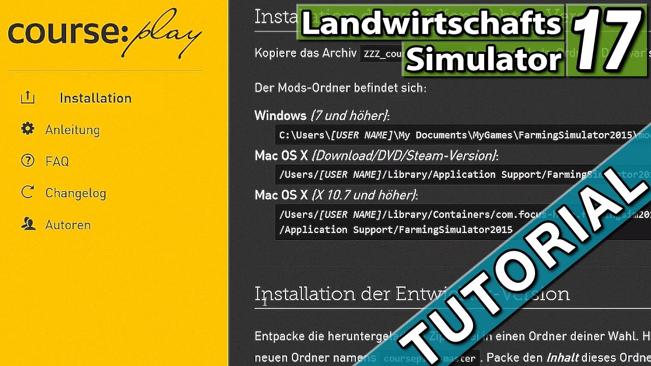 LS17 Courseplay BETA installieren TUTORIAL - YouTube