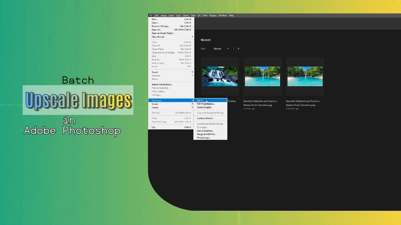 Batch Upscale Images in Adobe Photoshop | Quick and Easy Tutorial ...