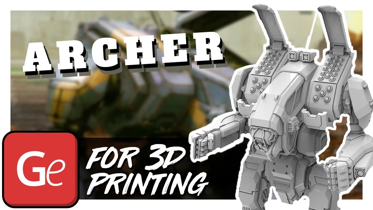 BattleMech Archer 3D Model | Assembly by Gambody - YouTube