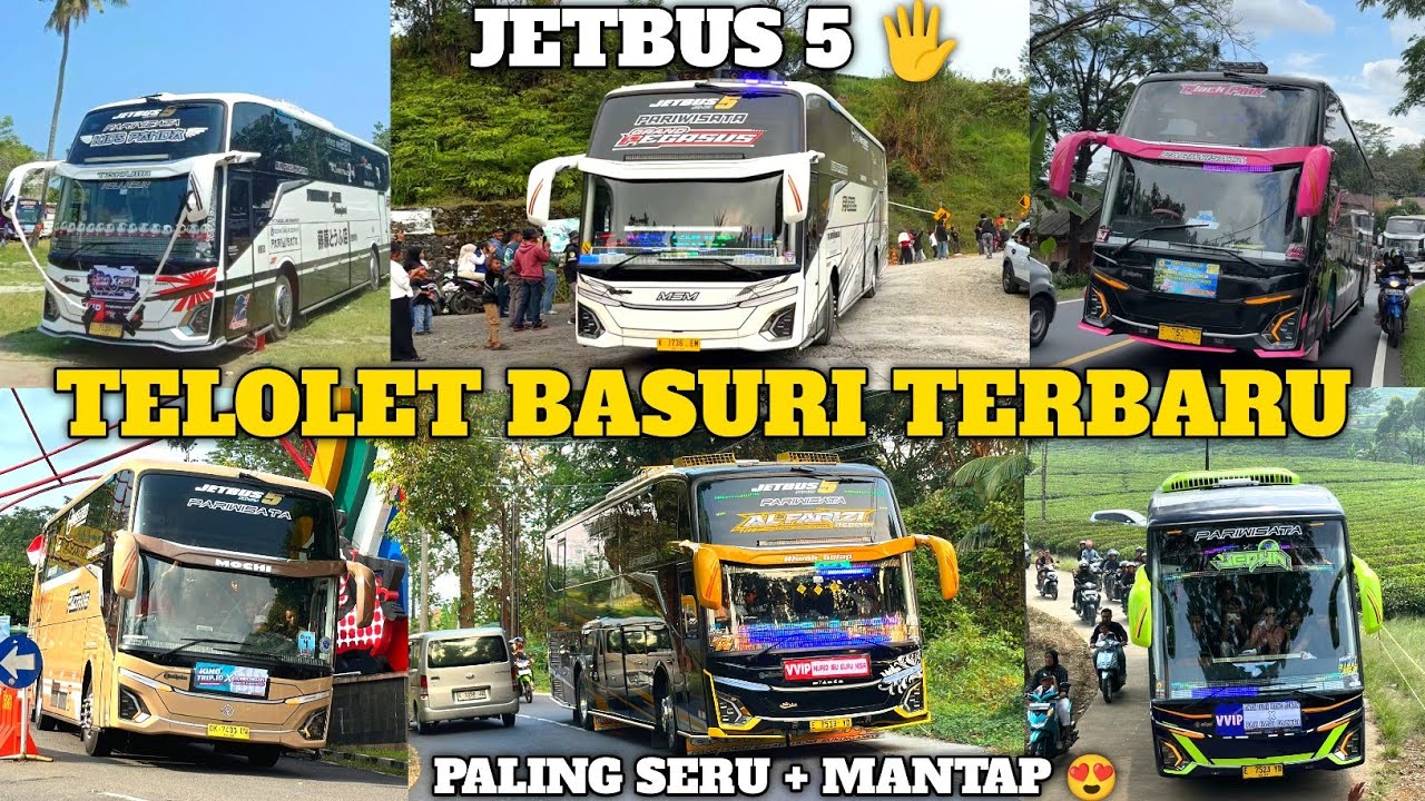 KUMPULAN BUS TELOLET BASURI JETBUS 5 TERBARU 😎 KIDS PANDA X BLACK PINK ...