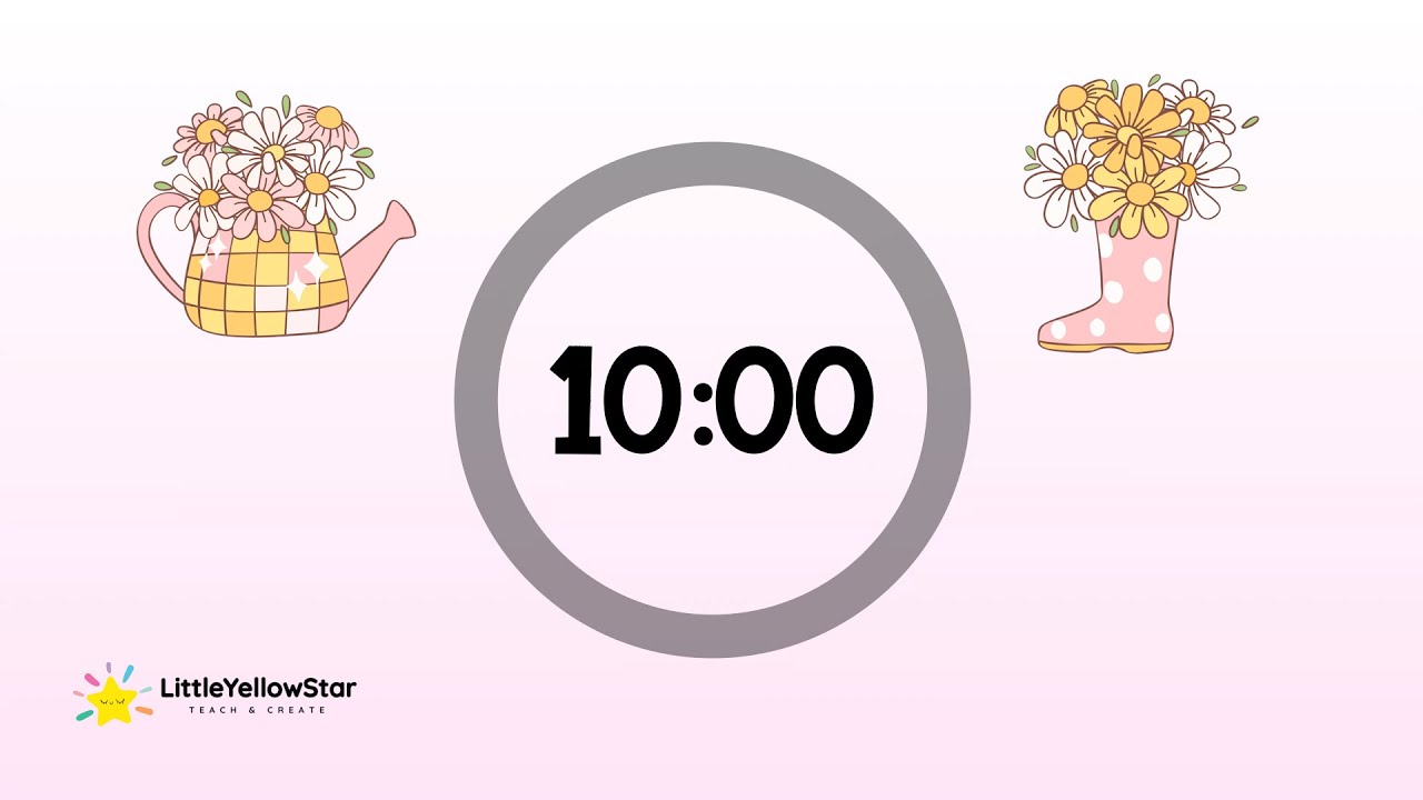 Retro Spring Timer For Kids - 10 Minutes Countdown Timer For Kids With ...