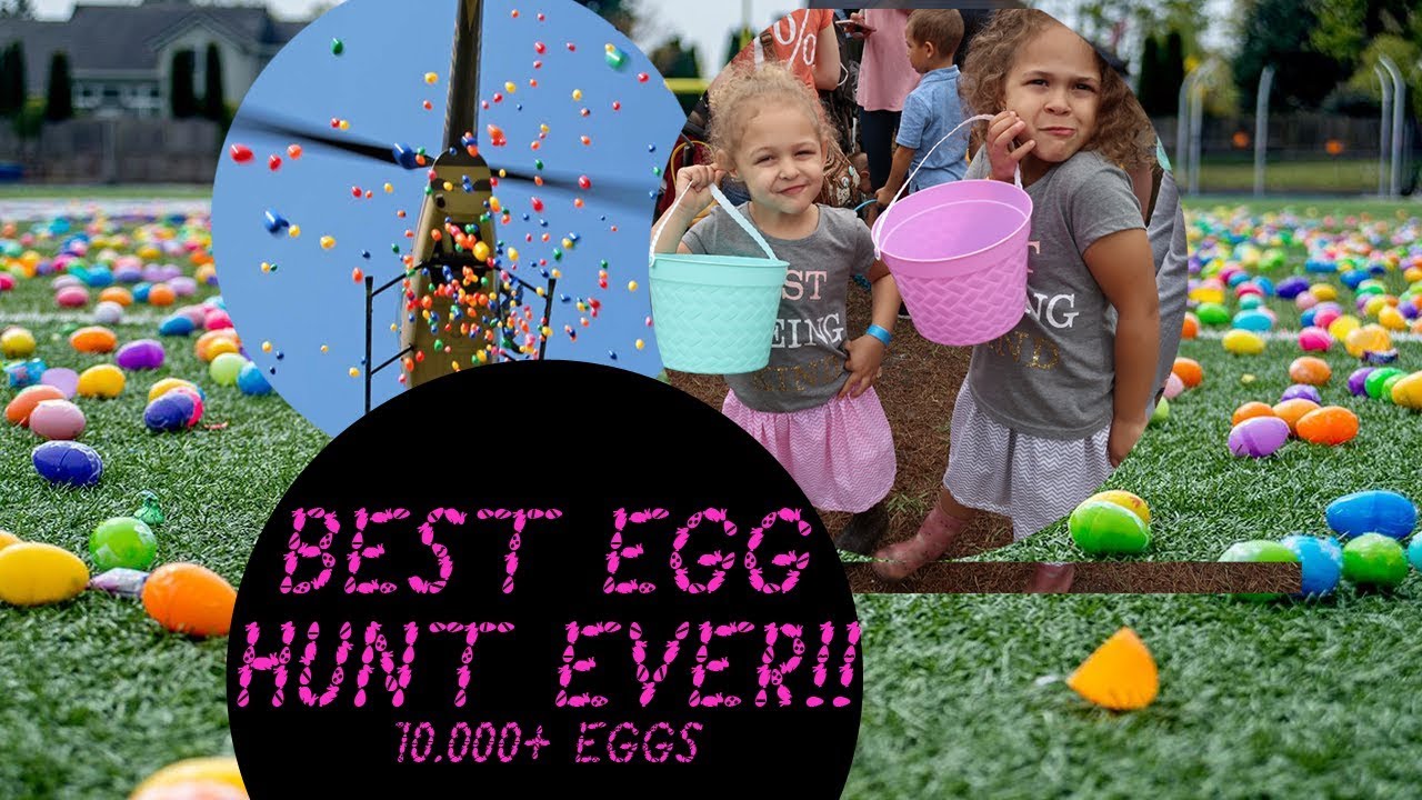 BEST Easter Egg Hunt EVER with over 10,000 eggs - YouTube