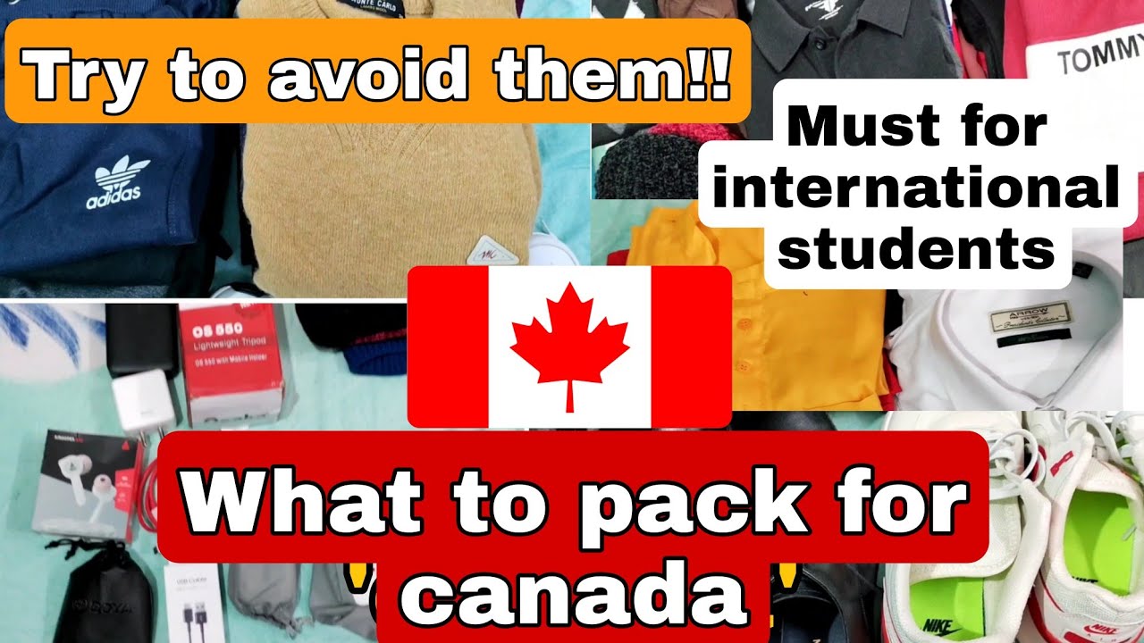 Packing for canada 🇨🇦 as an international student | Packing list for ...