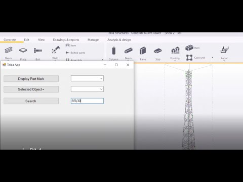 How to search about Part mark in Tekla Model Using Tekla API - YouTube