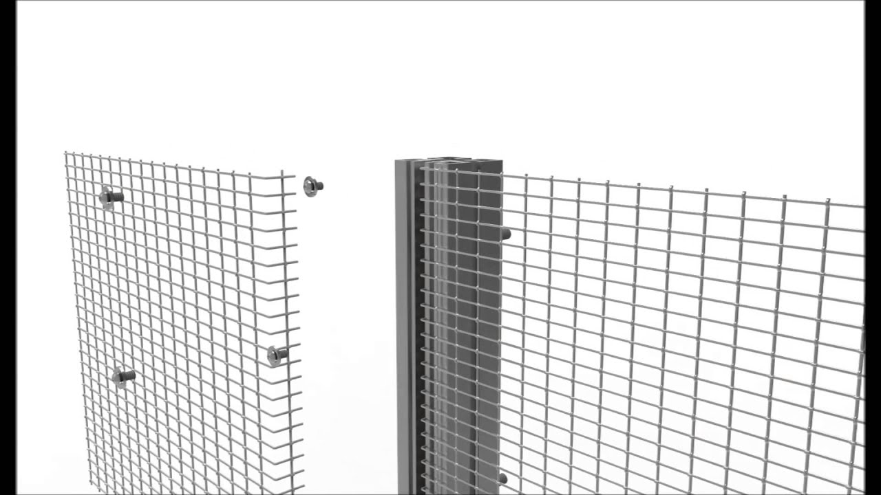 Locker Architectural Precrimped Mesh Mounting System - YouTube