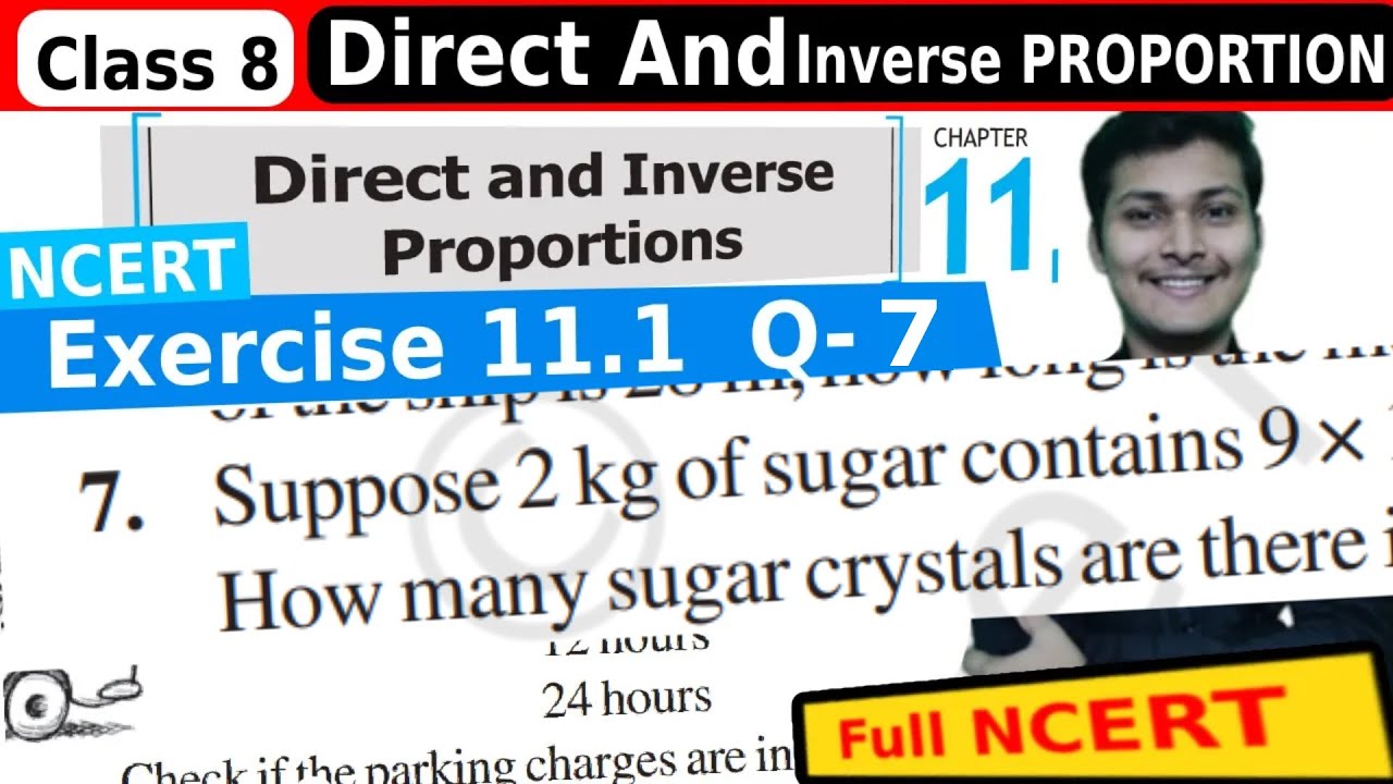 Exercise 11.1 Question 7 Class 8 Chapter- Direct And Inverse Proportion ...