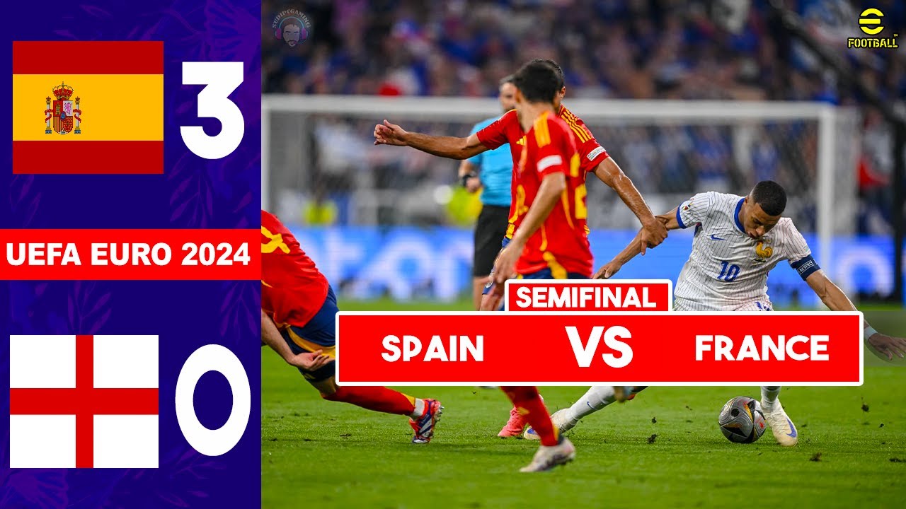 Spain Vs. France | UEFA EURO Semifinal 20240 | eFootball - YouTube