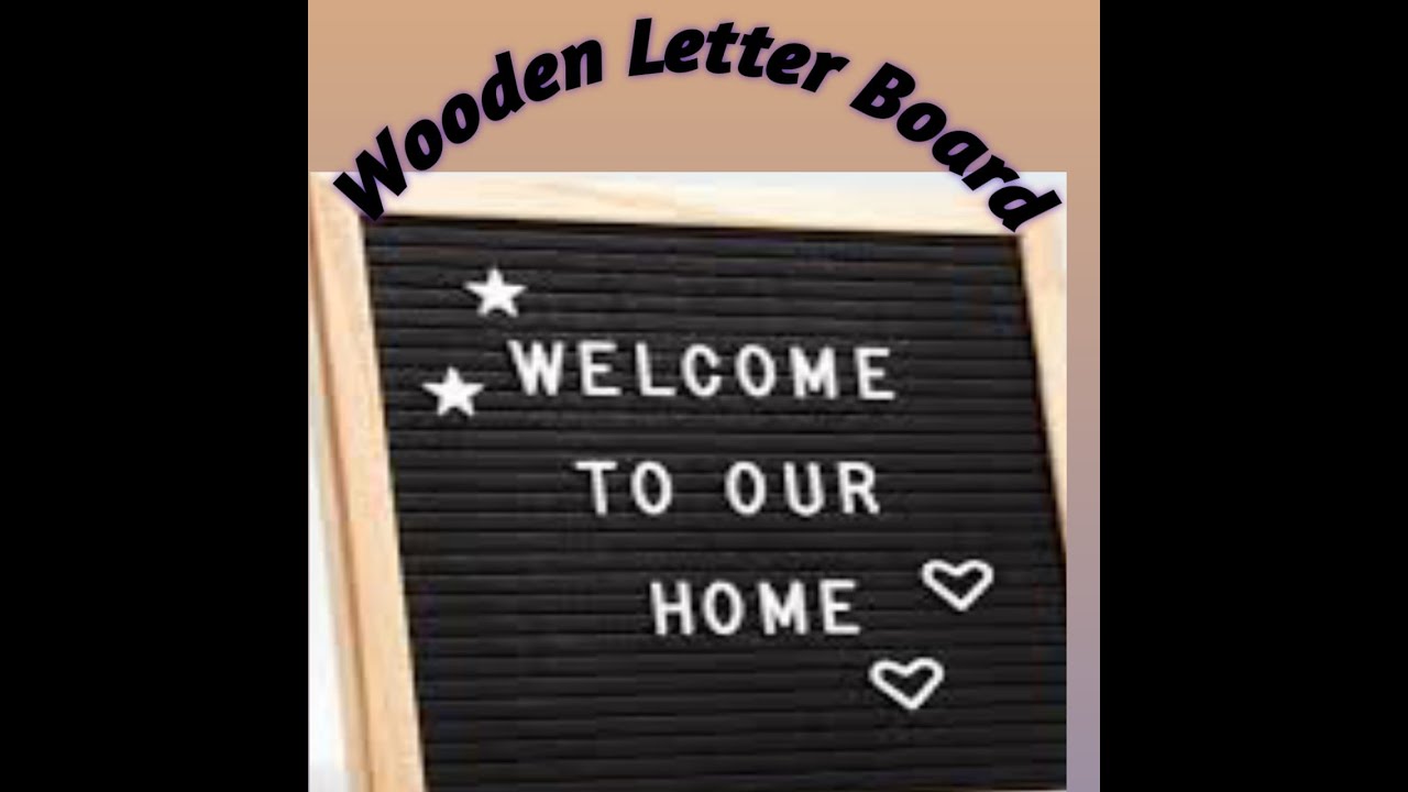 DIY Letter Board | Wooden Message Board | Unboxing | Wooden Black ...