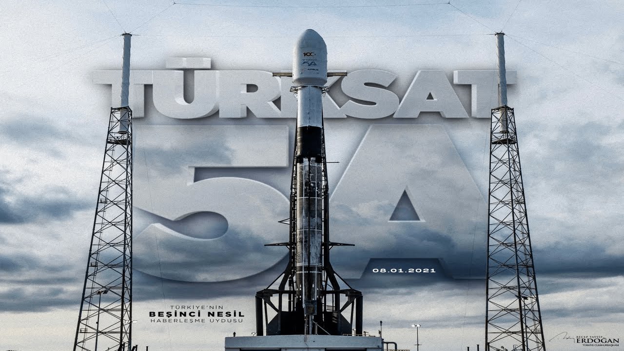 Türkei schießt neuen Satelliten Türksat 5A ins All - YouTube