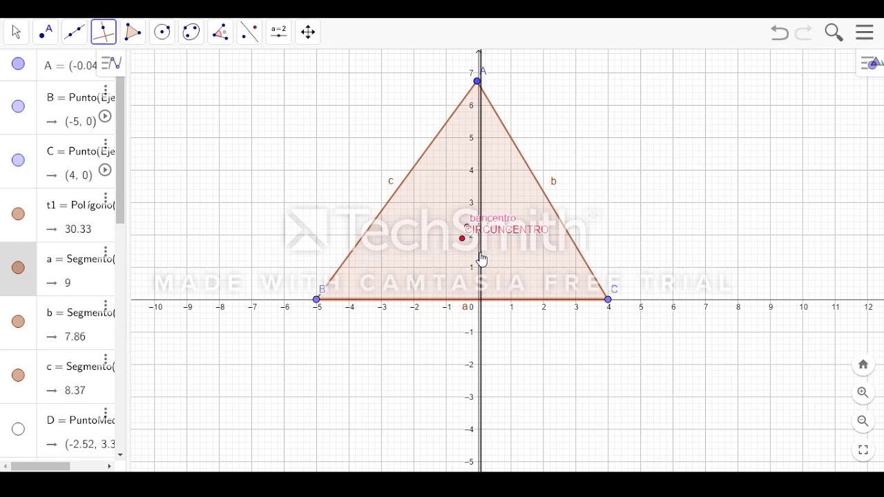 tutorial de geogebra como graficar la recta de euler - YouTube