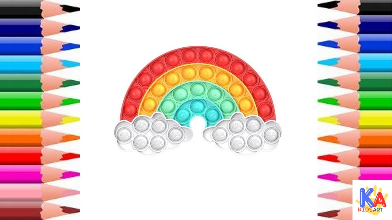 CUTE POP UP RAINBOW DRAWING AND COLORING FOR KIDS - YouTube